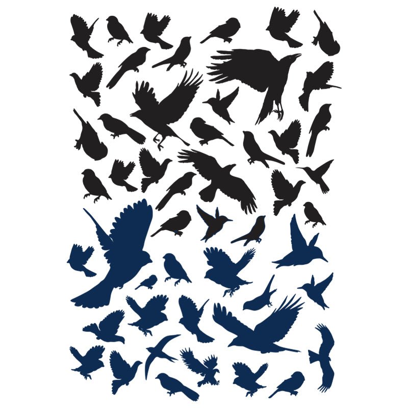 Birds Decal 10 x 14.5cm (Lead Free) – Warm Glass