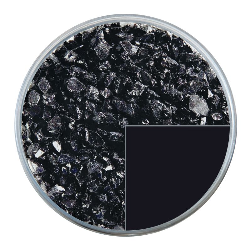 Bullseye Glass Frit: Blue Black Opal Coarse 0102.03 – Warm Glass