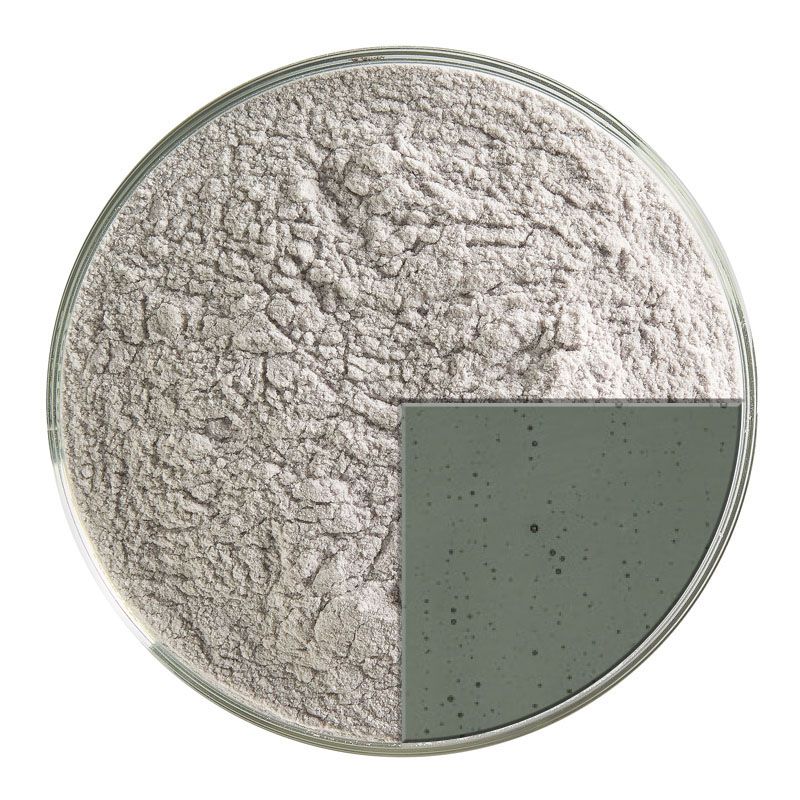 Bullseye Glass Frit: Charcoal Grey Trans Powder 1129.08 – Warm Glass