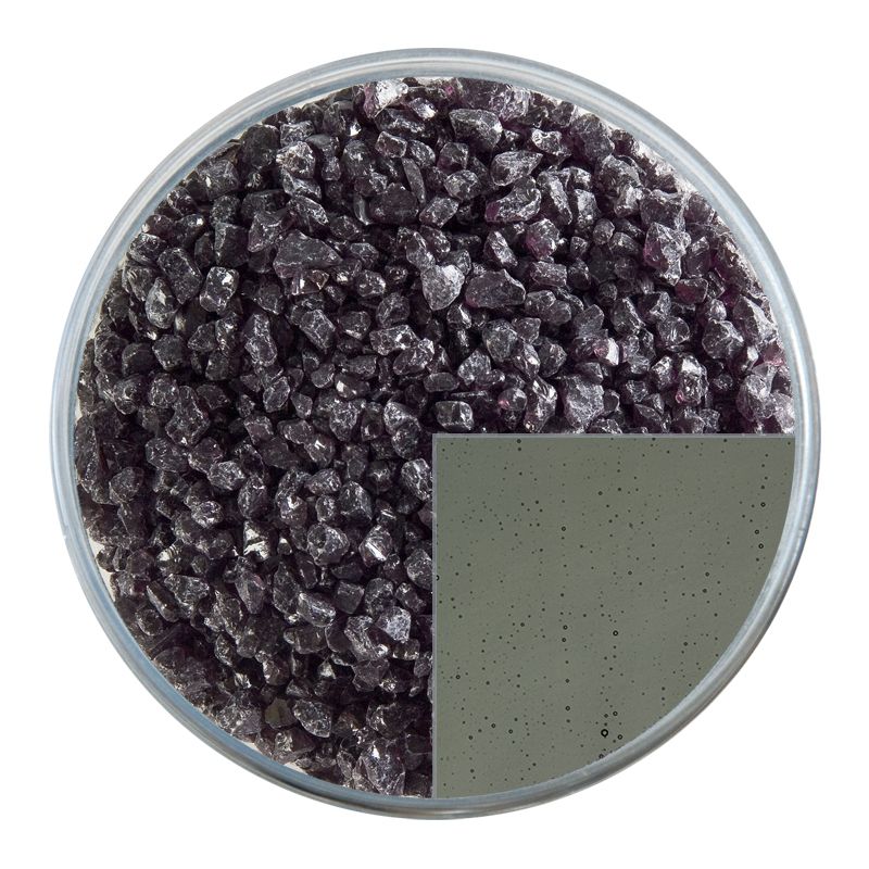 Bullseye Glass Frit: Charcoal Grey Transparent Coarse 1129.03 – Warm Glass