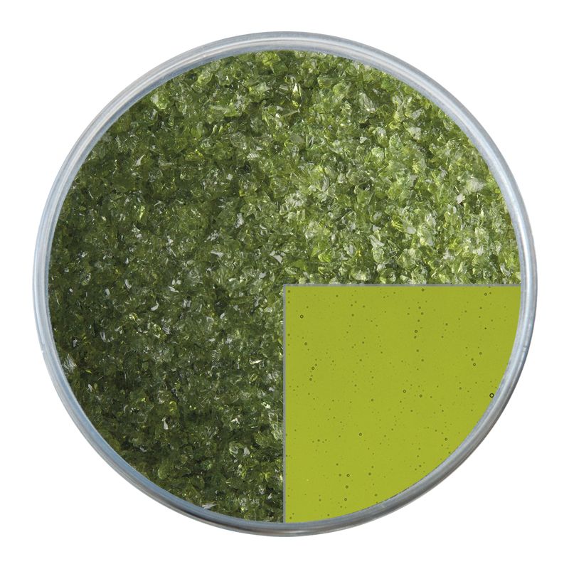 Bullseye Glass Frit: Fern Green Transparent Medium 1207.02 – Warm Glass