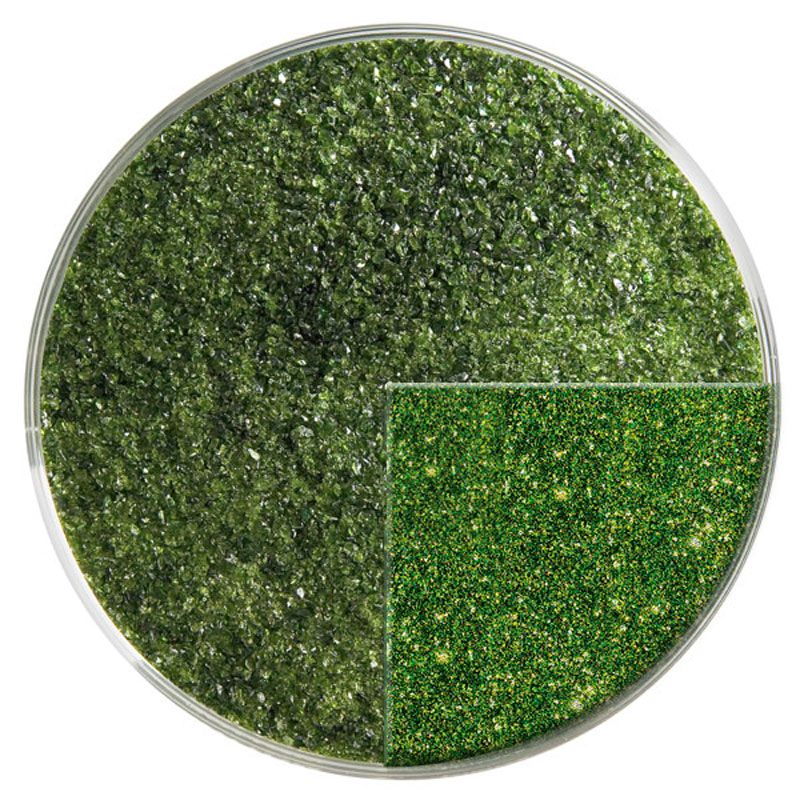 Bullseye Glass Frit: Light Aventurine Green Transparent Fine 1412.01 ...