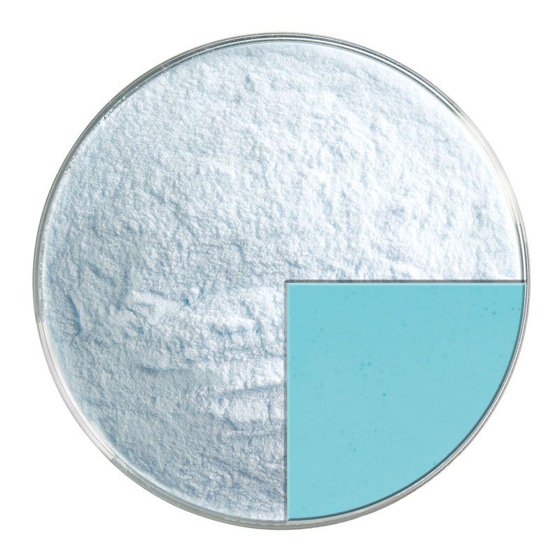 Bullseye Glass Frit: Light Turquoise Blue Powder 1416.08 – Warm Glass