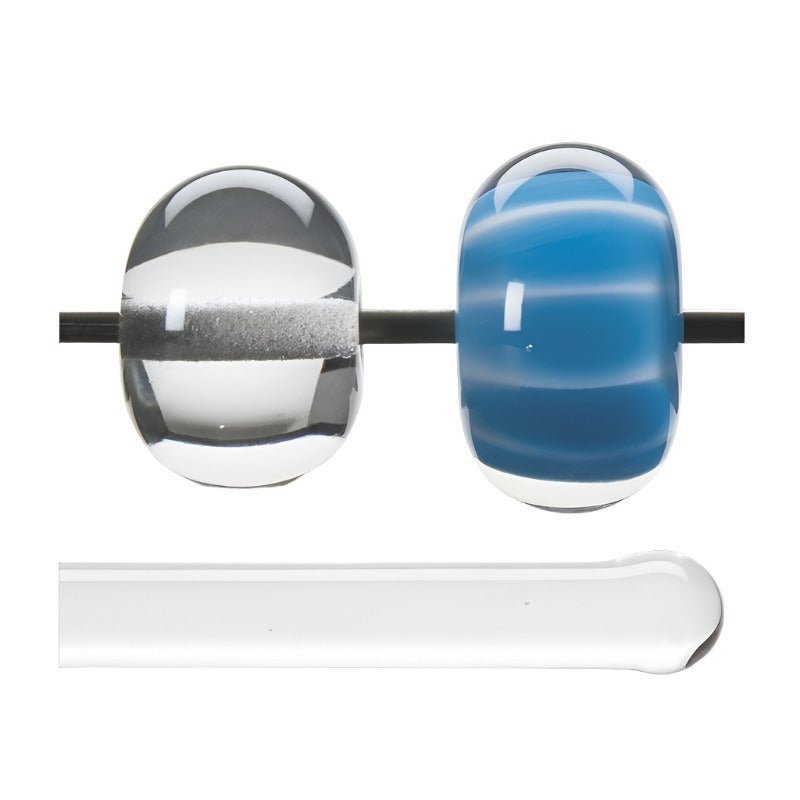 Bullseye Glass Rod: 7-9mm Clear Transparent 1101 – Warm Glass
