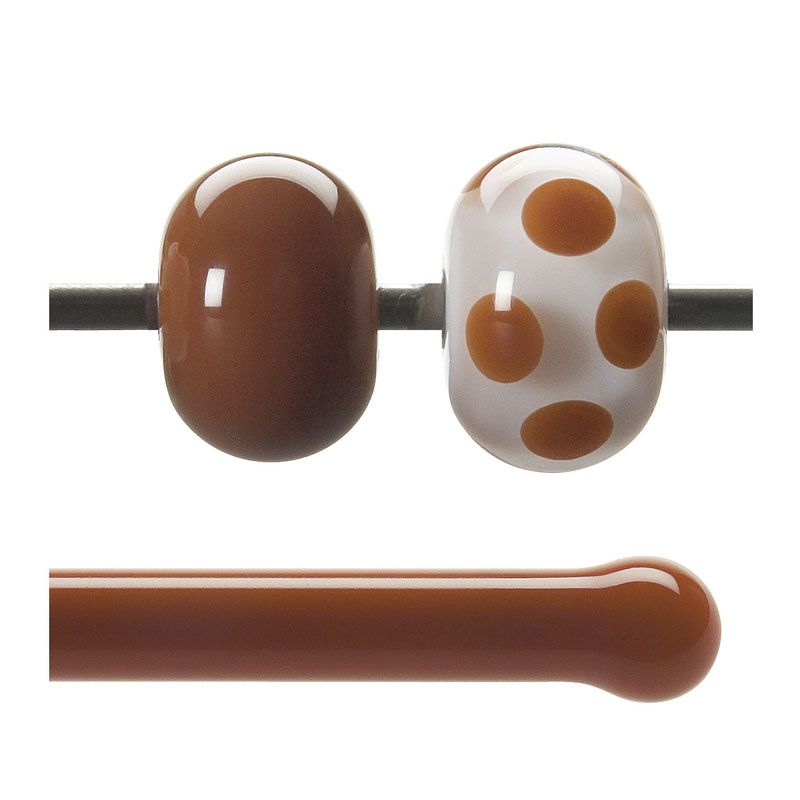 Bullseye Glass Rod: Cinnabar Opal 0309 – Warm Glass