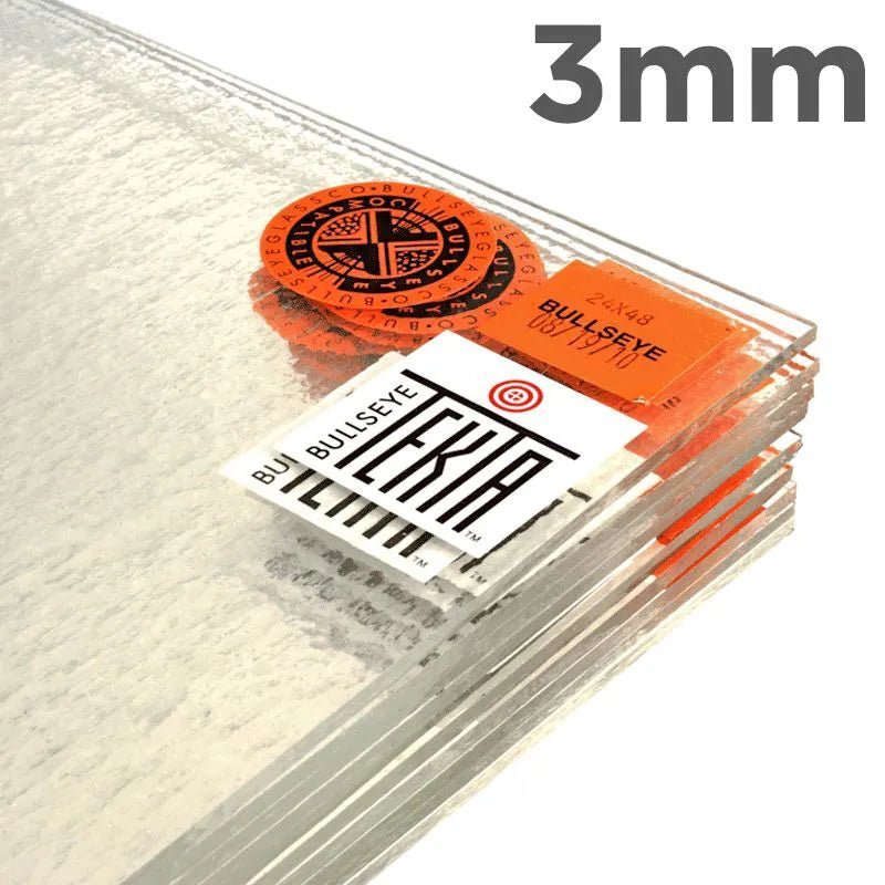 Bullseye Sheet Glass: 3mm Clear Tekta 1100.380 – Warm Glass