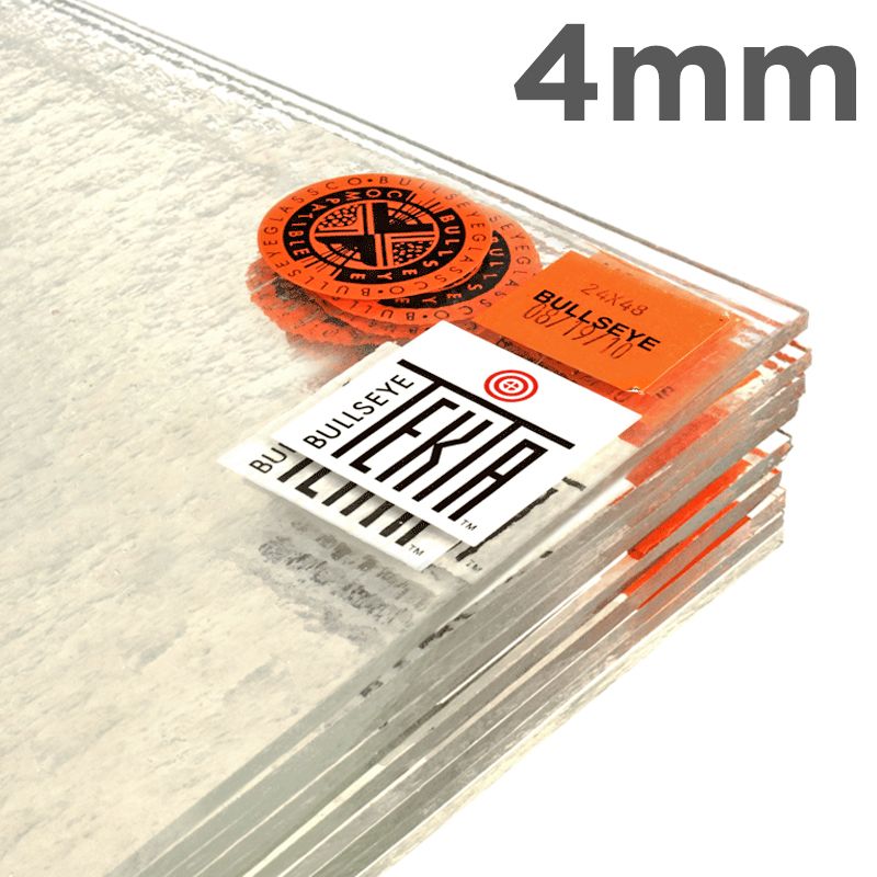 Bullseye Sheet Glass: 4mm Clear Tekta 1100.480 – Warm Glass