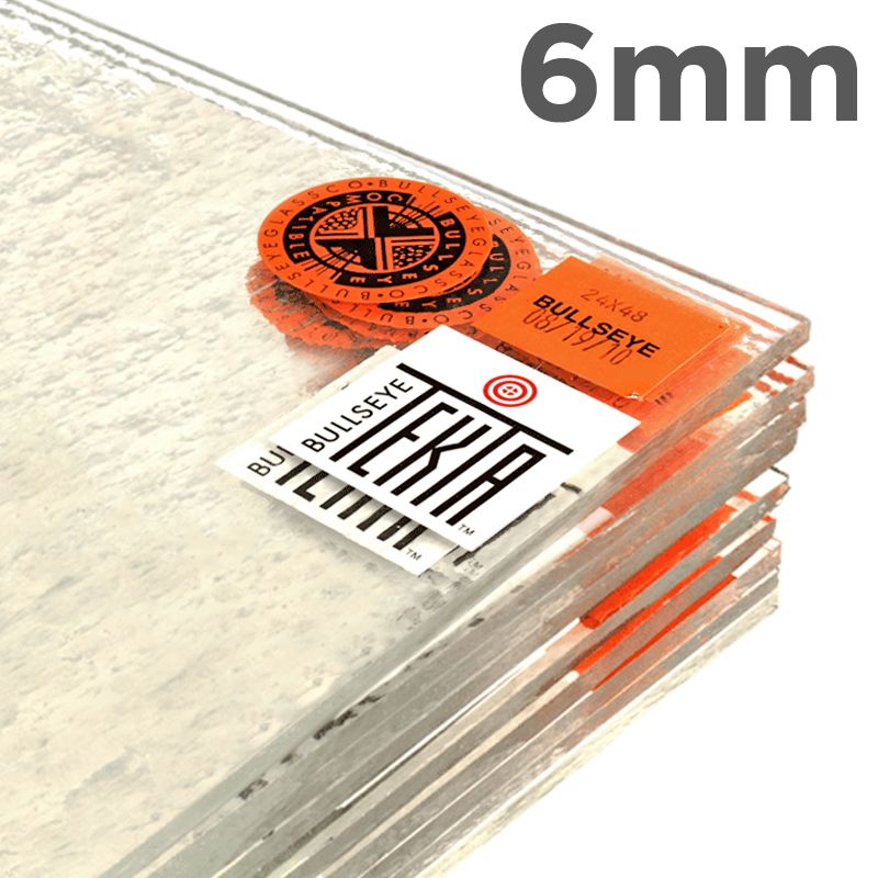 Bullseye Sheet Glass: 6mm Clear Tekta 1100.680 – Warm Glass