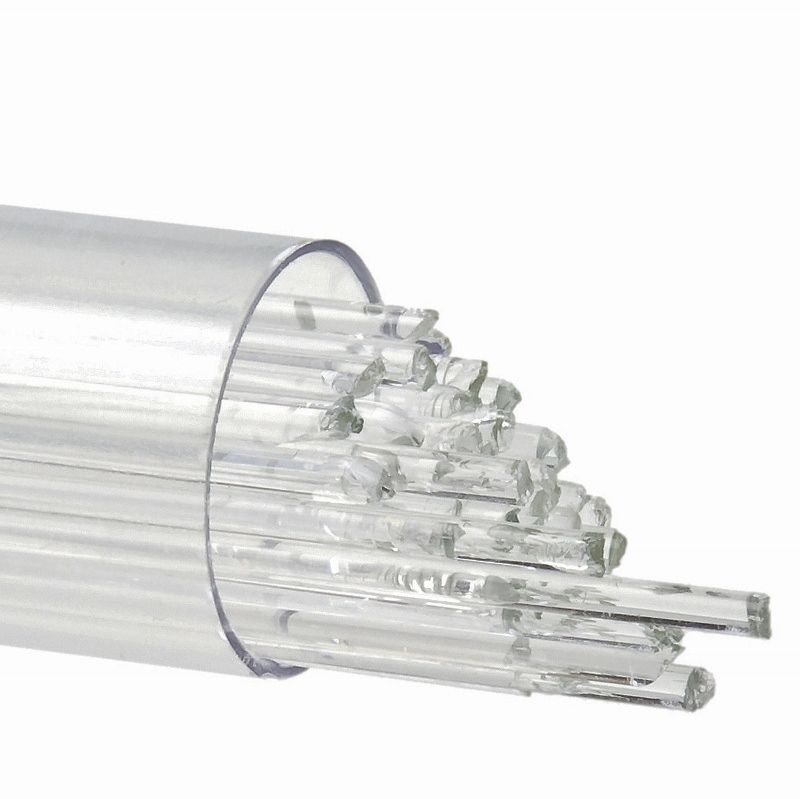 Bullseye Stringers: 2mm Clear Transparent 1101 – Warm Glass