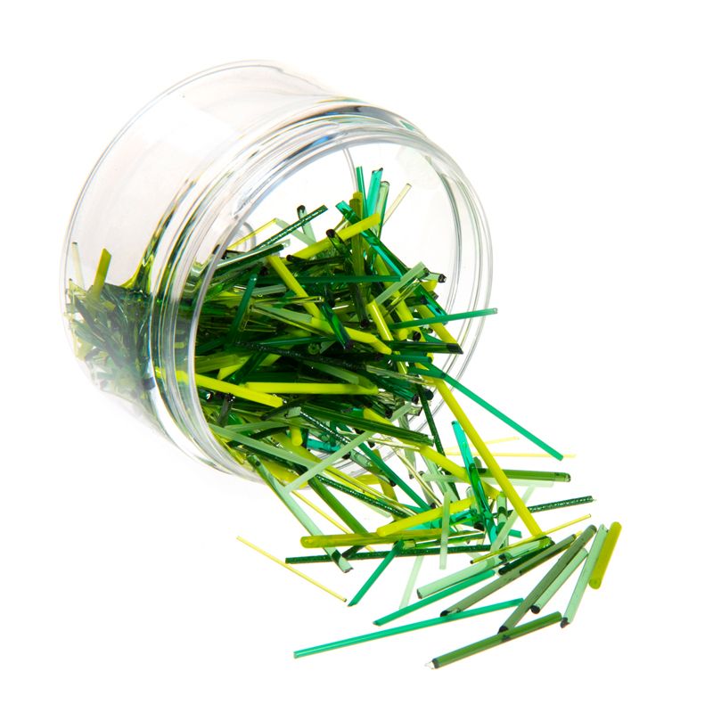 Bullseye Stringfetti: Green Mix – Warm Glass