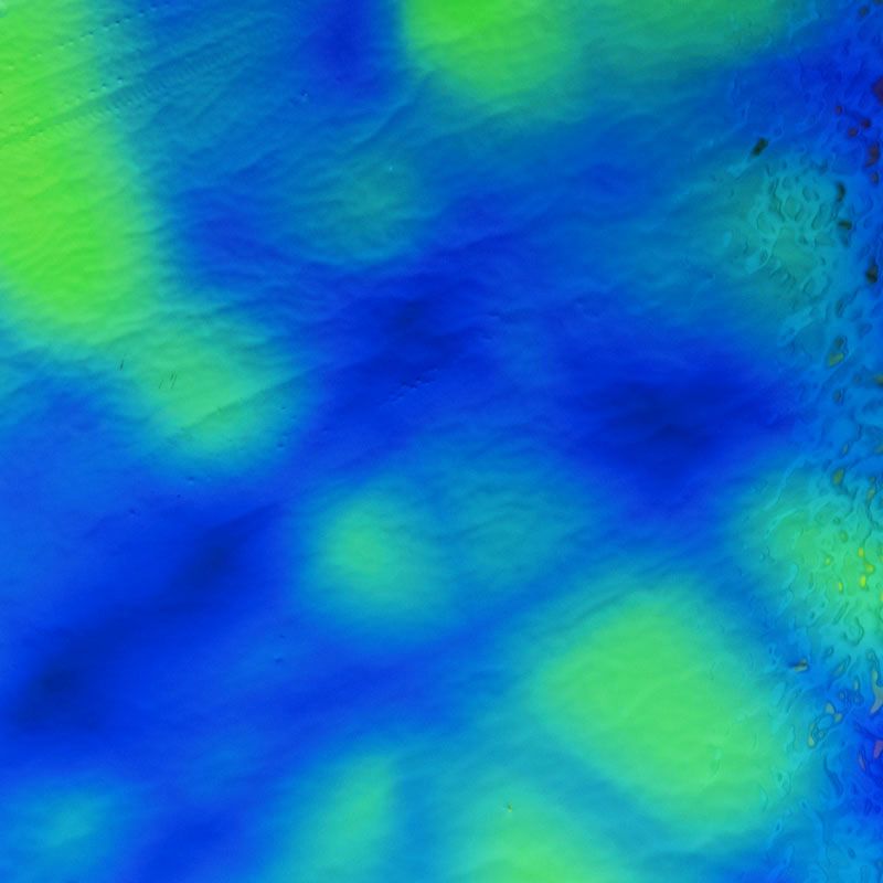 CBS Dichroic Pattern: Aurora Borealis Cool on Black – Warm Glass