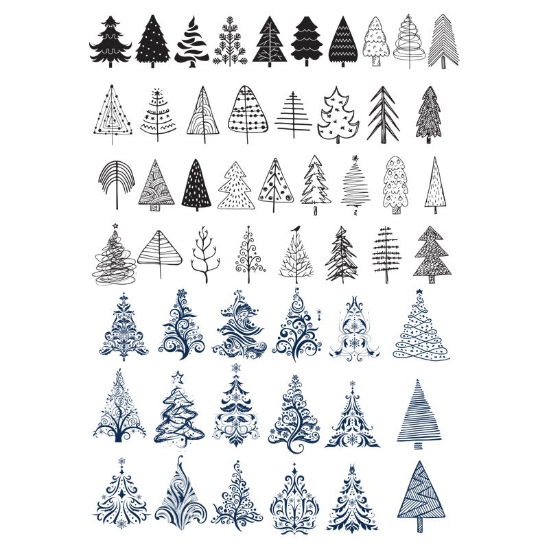 Christmas Trees Decal 10 x 14.5cm (Lead Free) – Warm Glass
