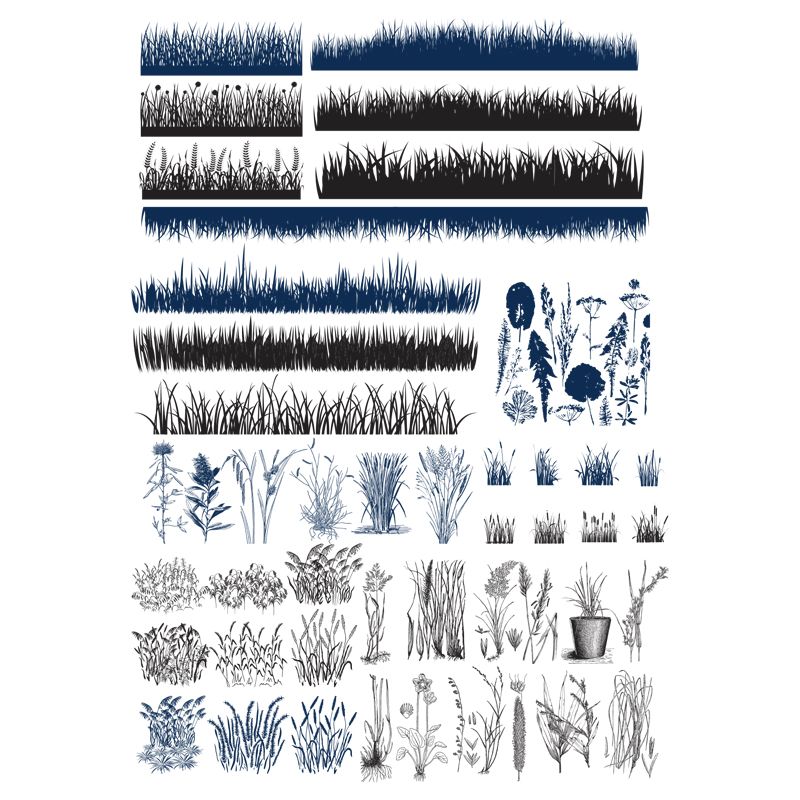 Grass Decal 10 x 14.5cm (Lead Free) – Warm Glass
