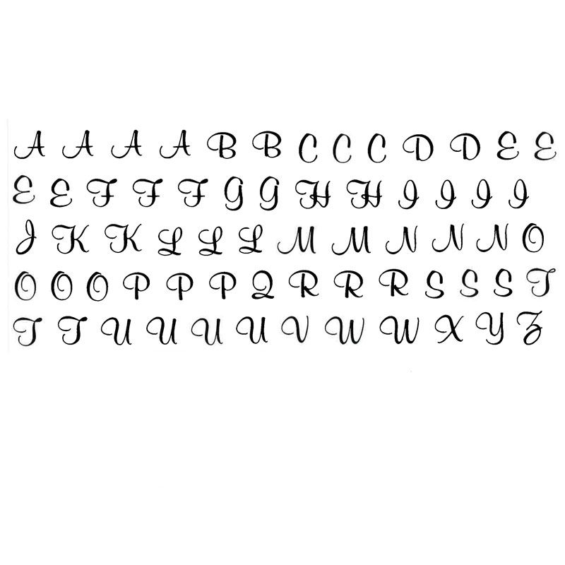 Script Letters Decal 20cm x 8cm – Warm Glass